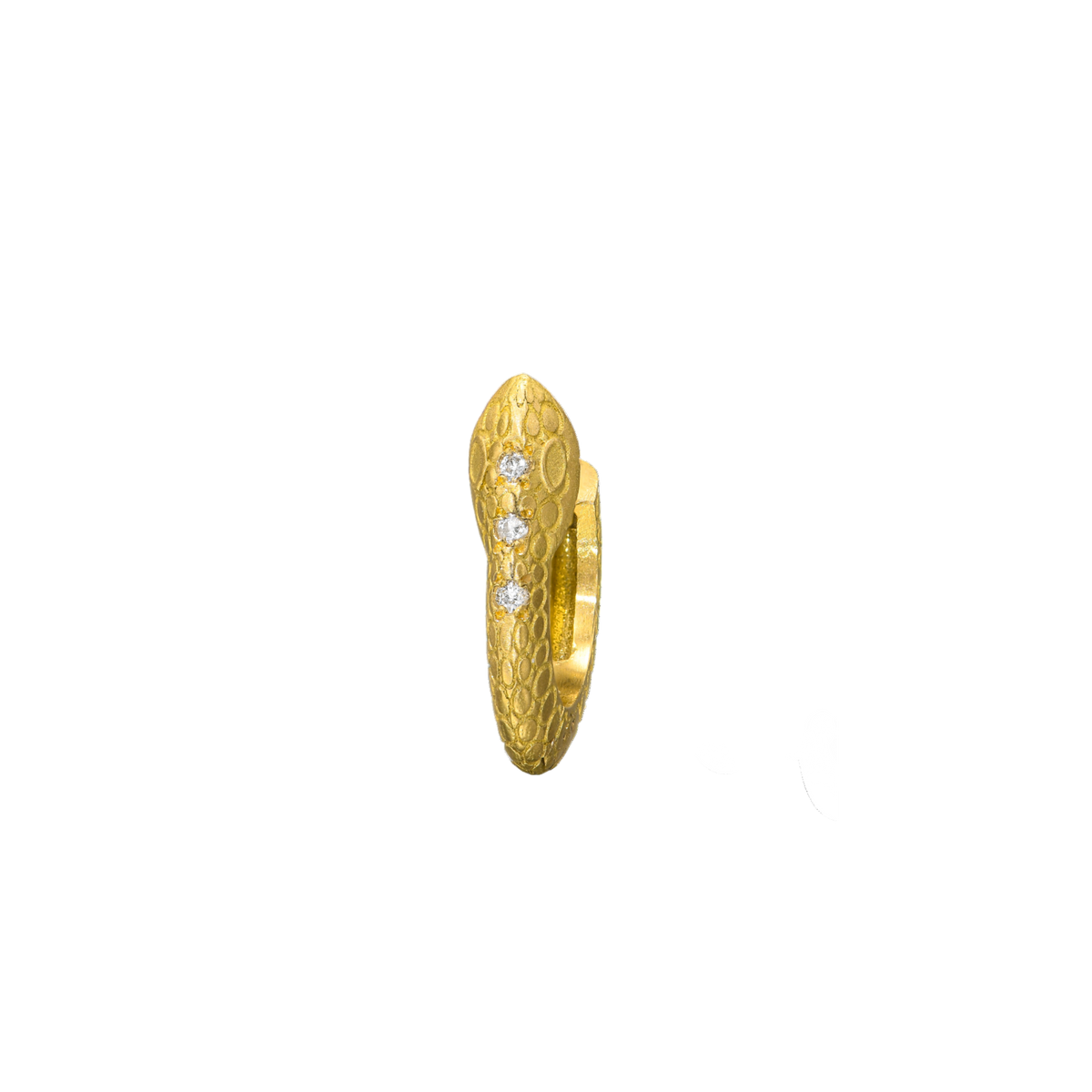 Gold Gypsy Earring Cobra set with Diamonds – מיכל בן ישי